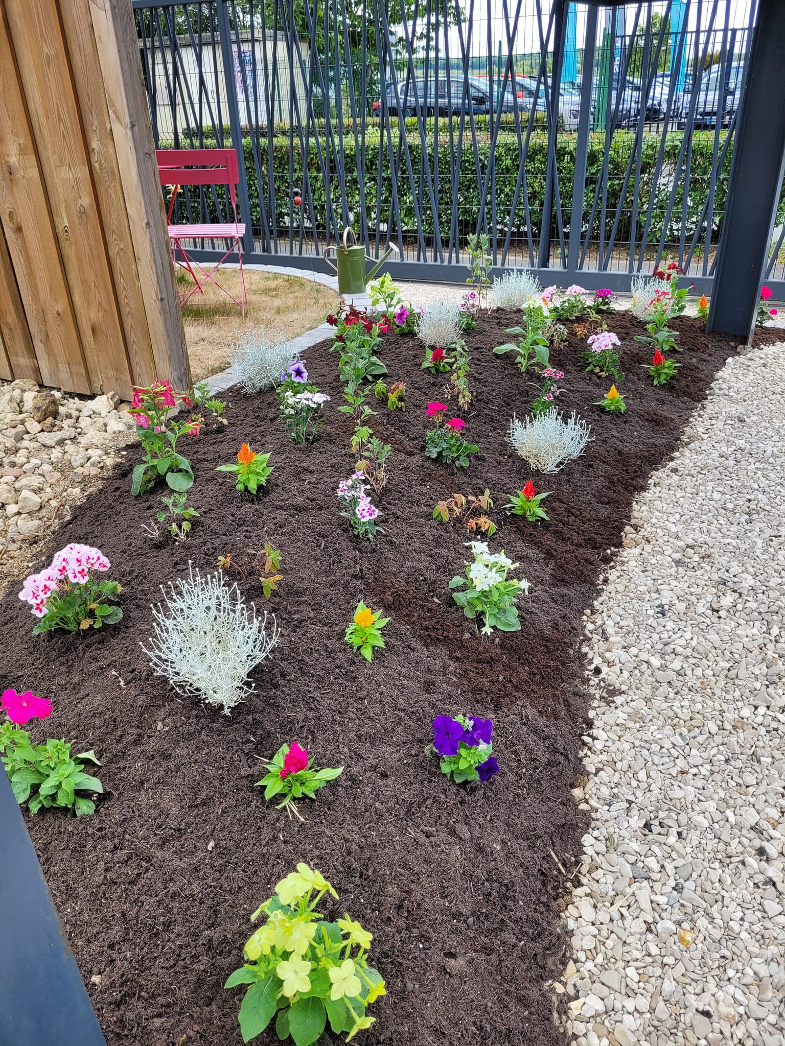 Mise en place du massif estival , VVE JARDINS